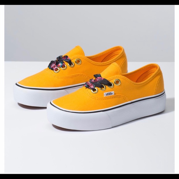Vans | Shoes | Womenyellow Oversized Lace Authentic Platform 2 | Poshmark